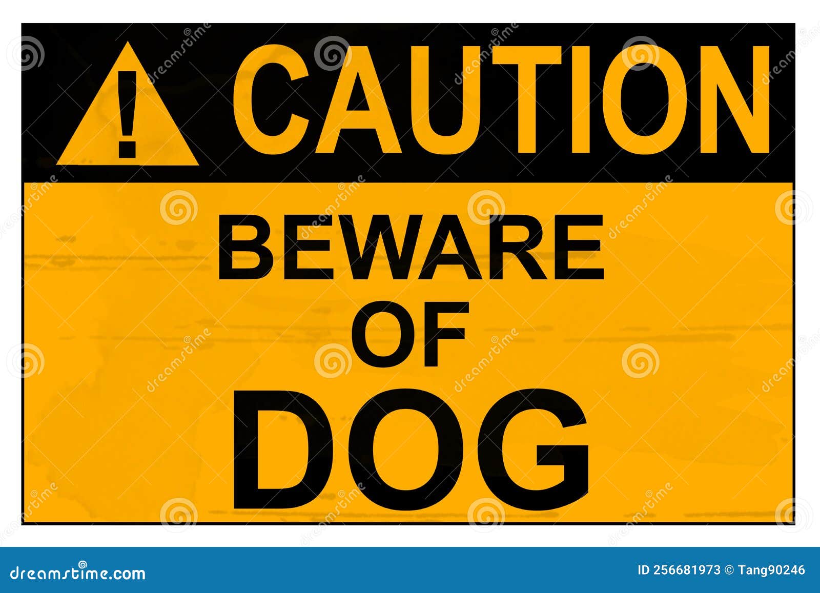 Beware of Dog Caution Sign Isolated Stock Illustration - Illustration ...