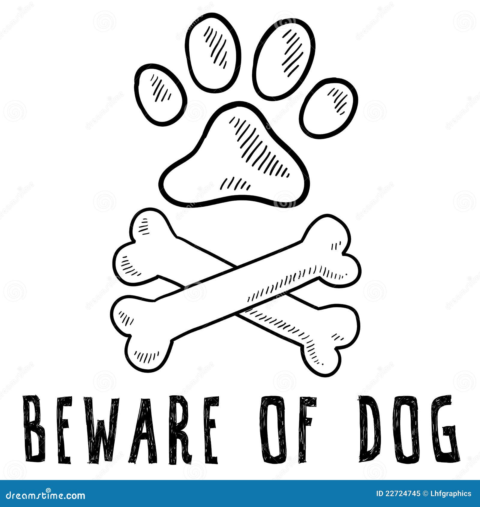 Beware of dog sketch stock vector. Illustration of veterinarian - 22724745
