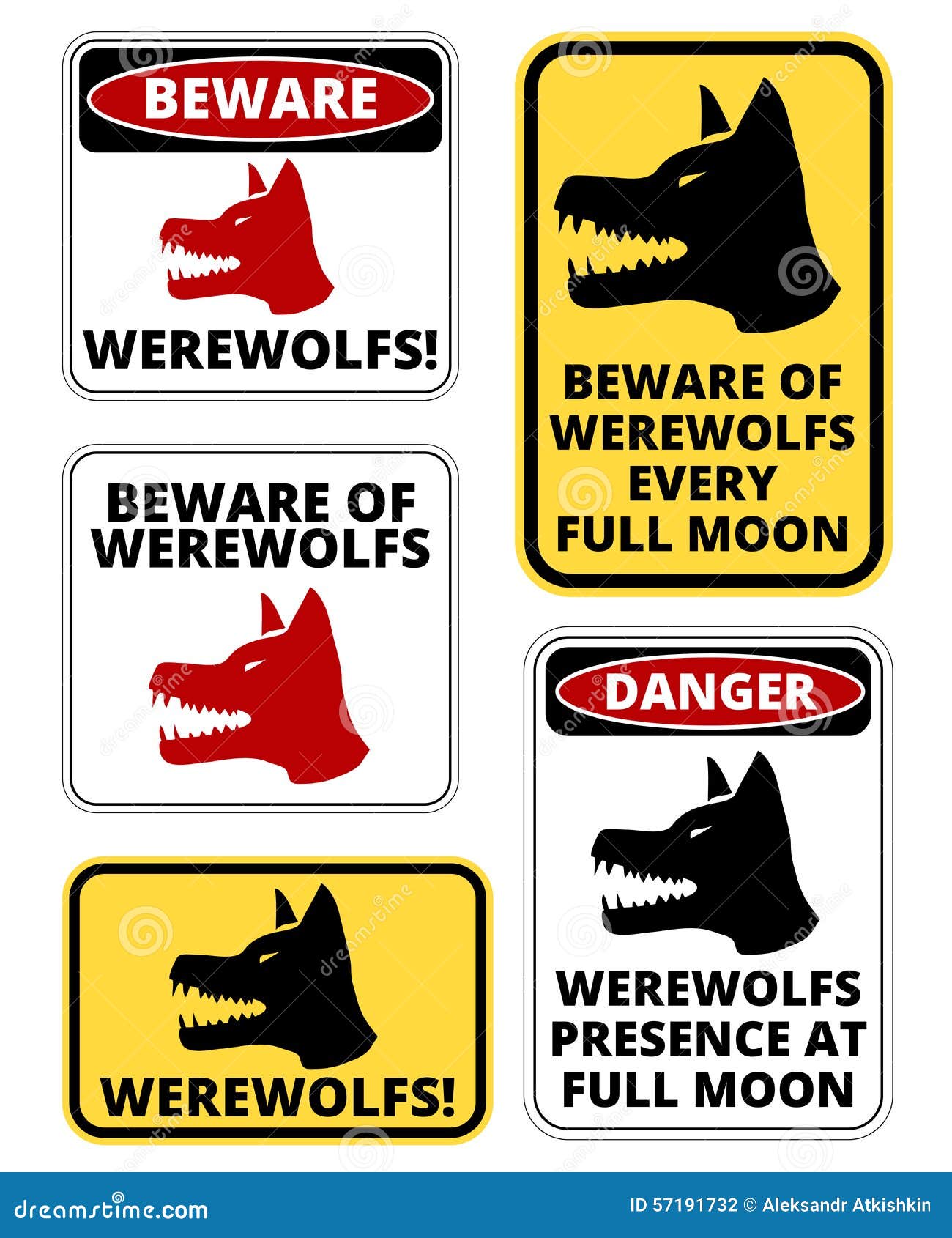 Beware of dog stock vector. Illustration of humorous - 57191732