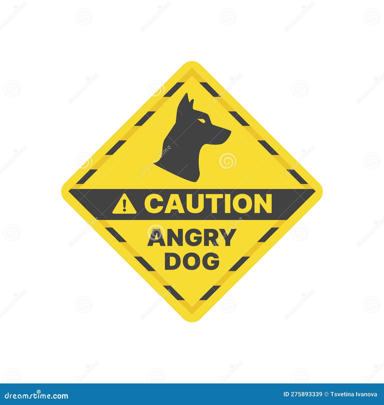 Angry Guard Dog Vector Illustration | CartoonDealer.com #14904092