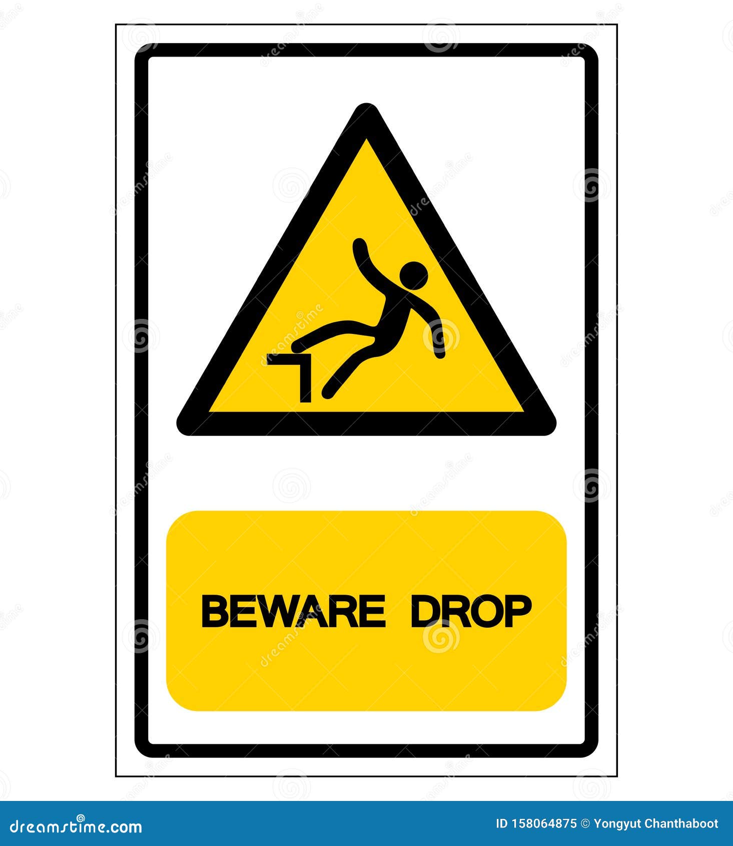Beware Drop Symbol, Vector Illustration, Isolate on White Background ...