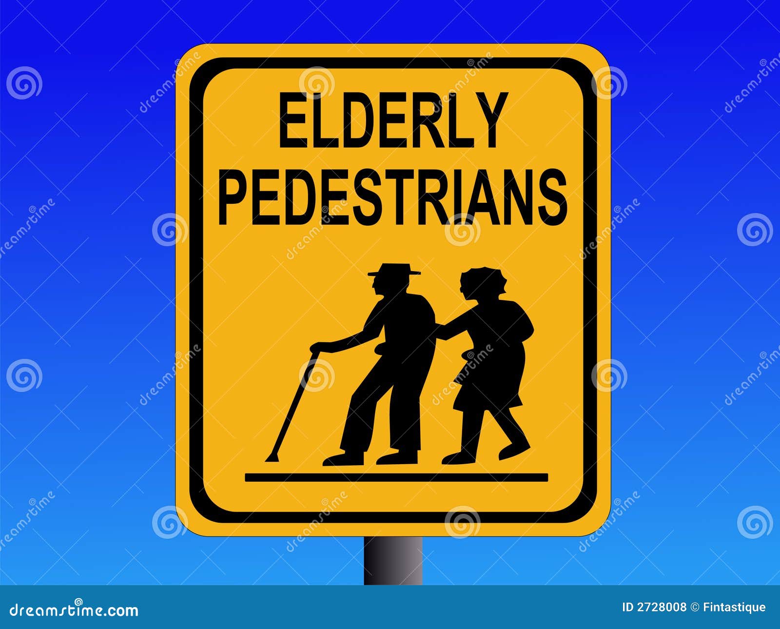 Beware elderly people sign stock vector. Illustration of warning - 2728008