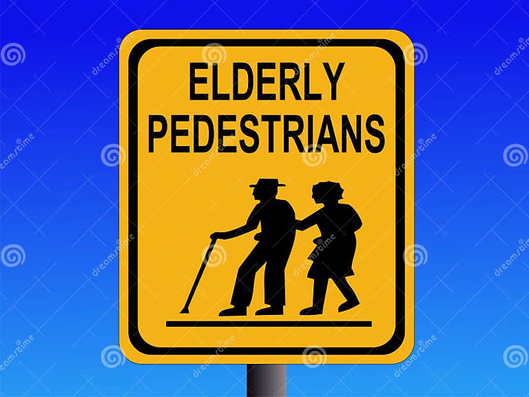 Beware elderly people sign stock vector. Illustration of warning - 2728008