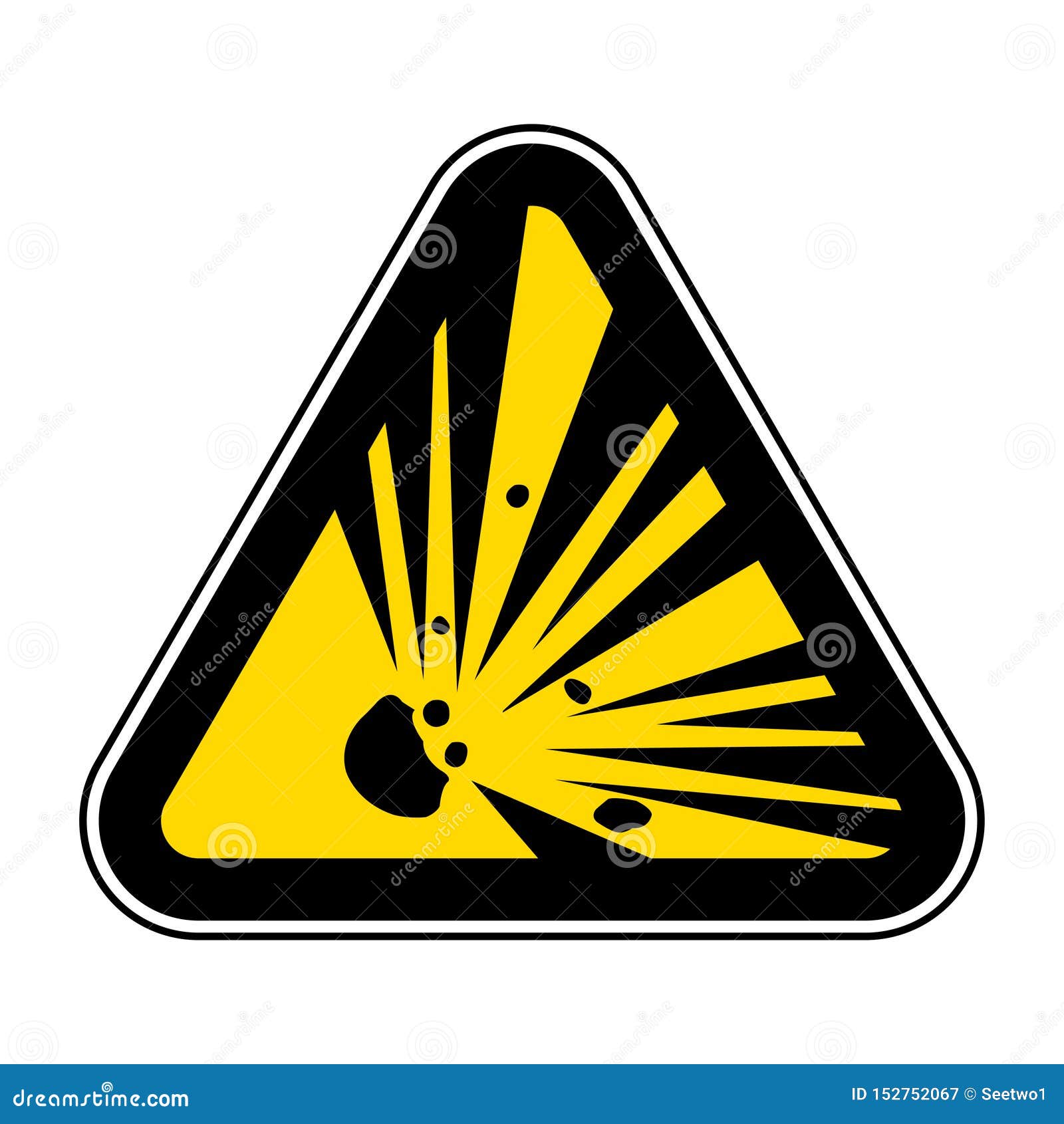 Beware Explosive Material Symbol Sign Isolate on White Background ...