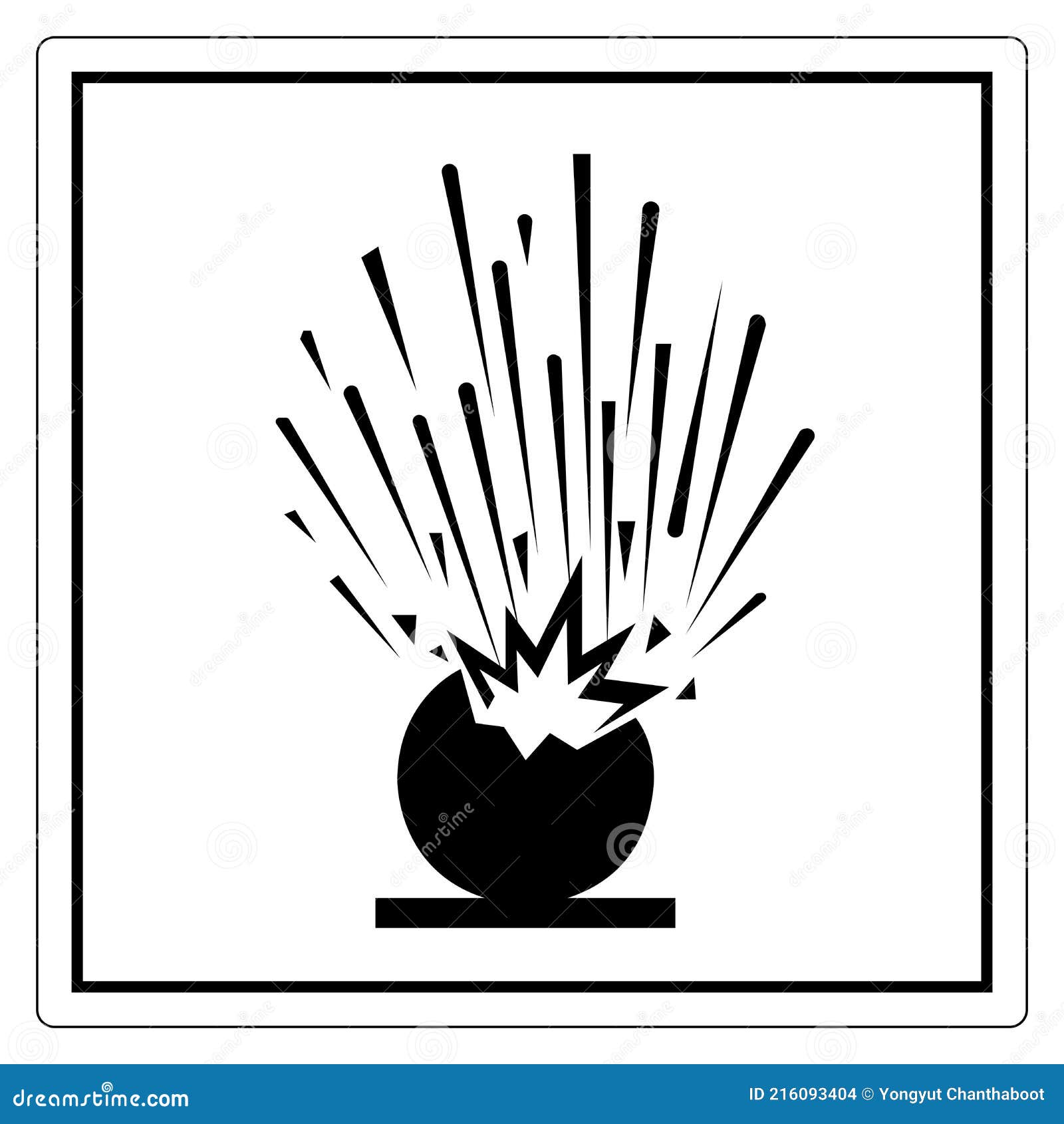 Beware Explosive Symbol Sign ,Vector Illustration, Isolate on White ...