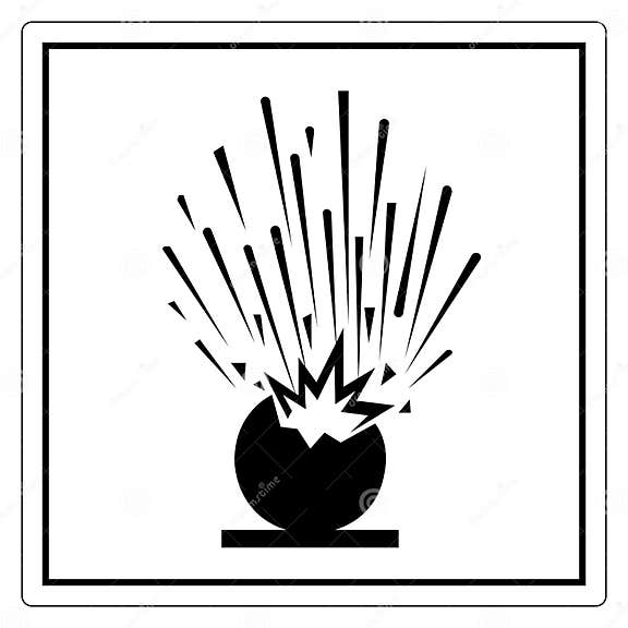 Beware Explosive Symbol Sign ,Vector Illustration, Isolate on White ...