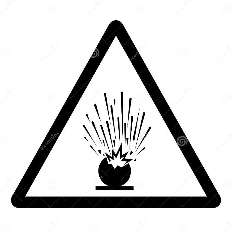 Beware Explosive Symbol Sign ,Vector Illustration, Isolate on White ...