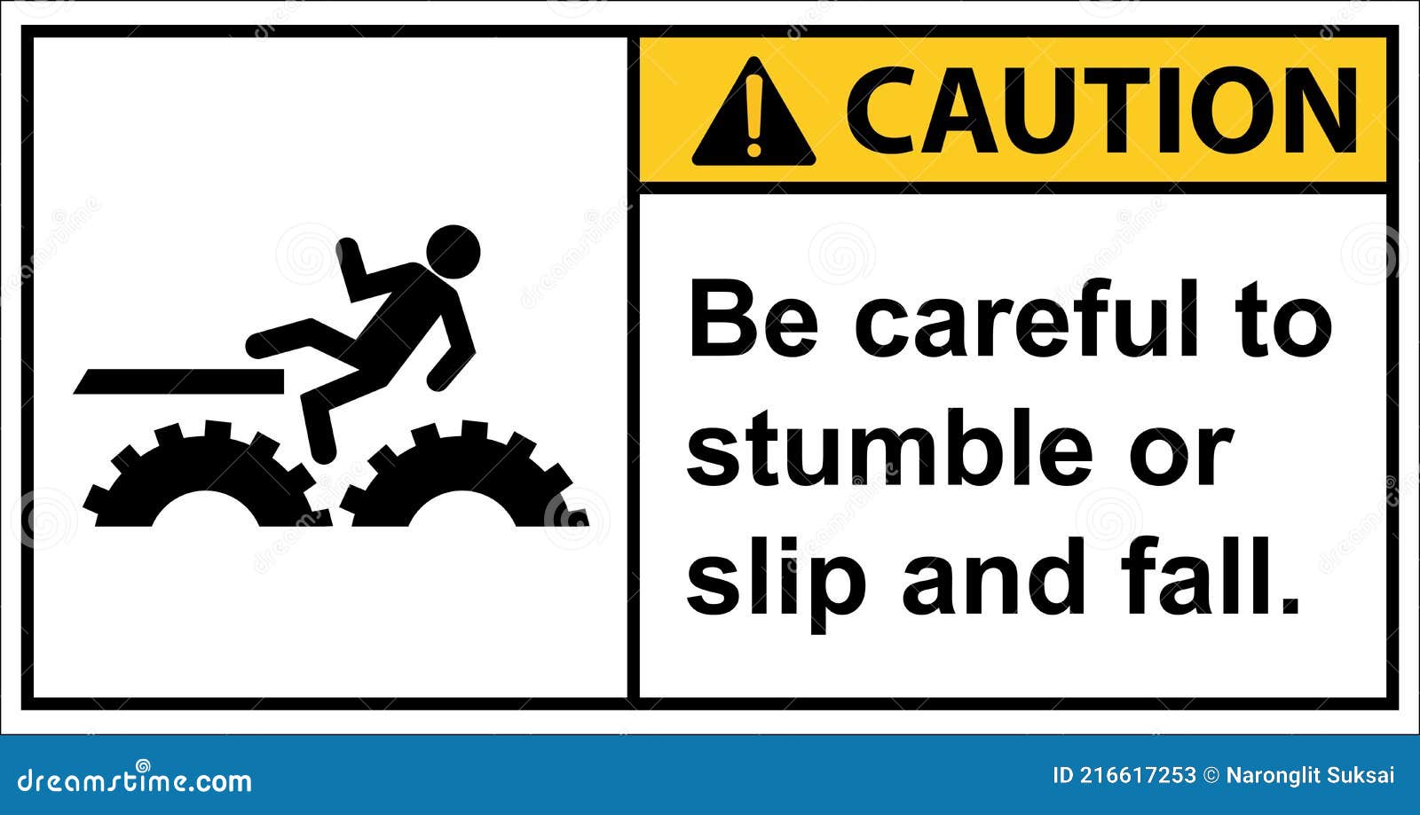Beware of Falling Around the Driving Gear.,Caution Sign Stock Vector ...