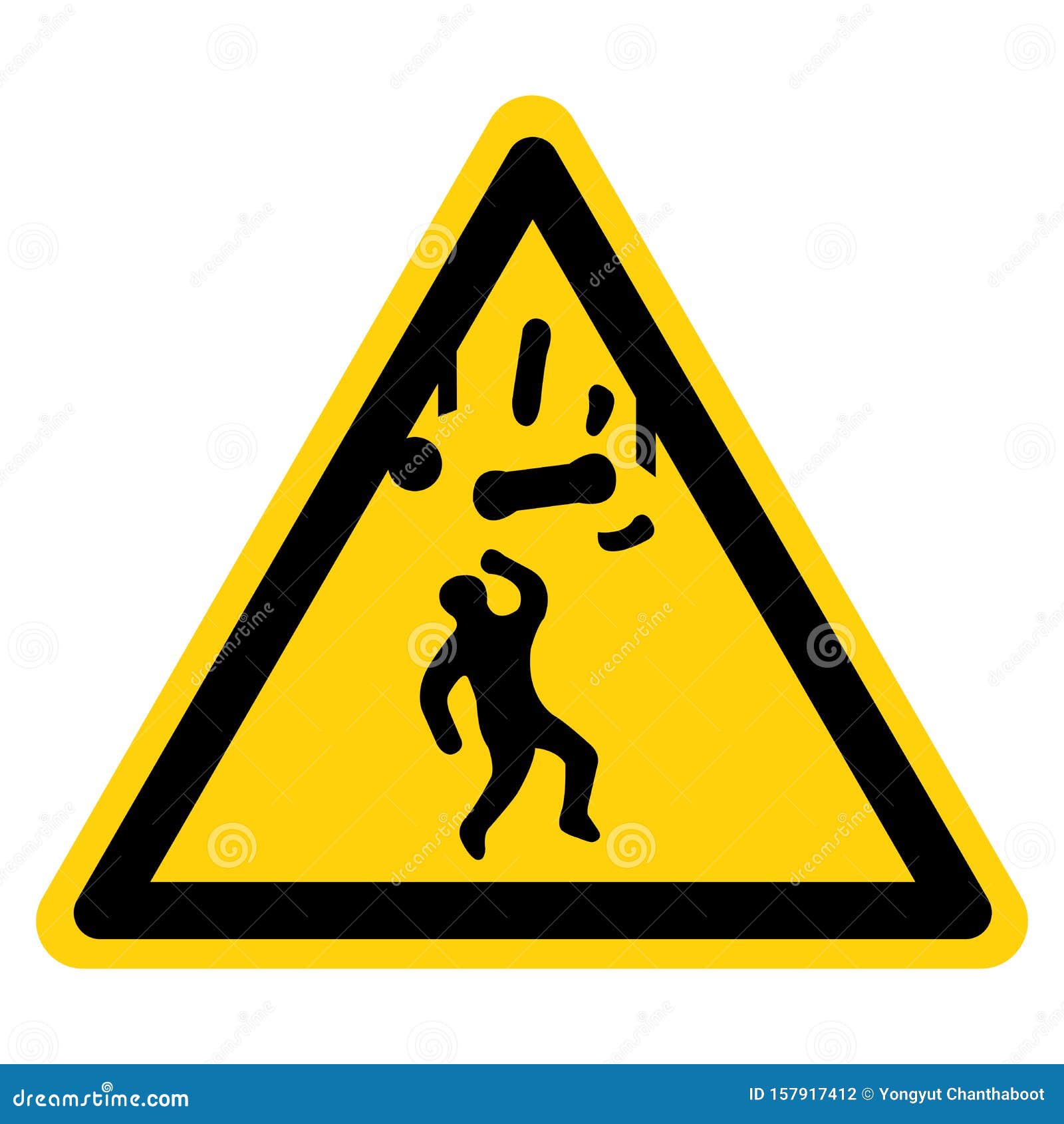 Beware Falling Objects Symbol, Vector Illustration, Isolated on White ...