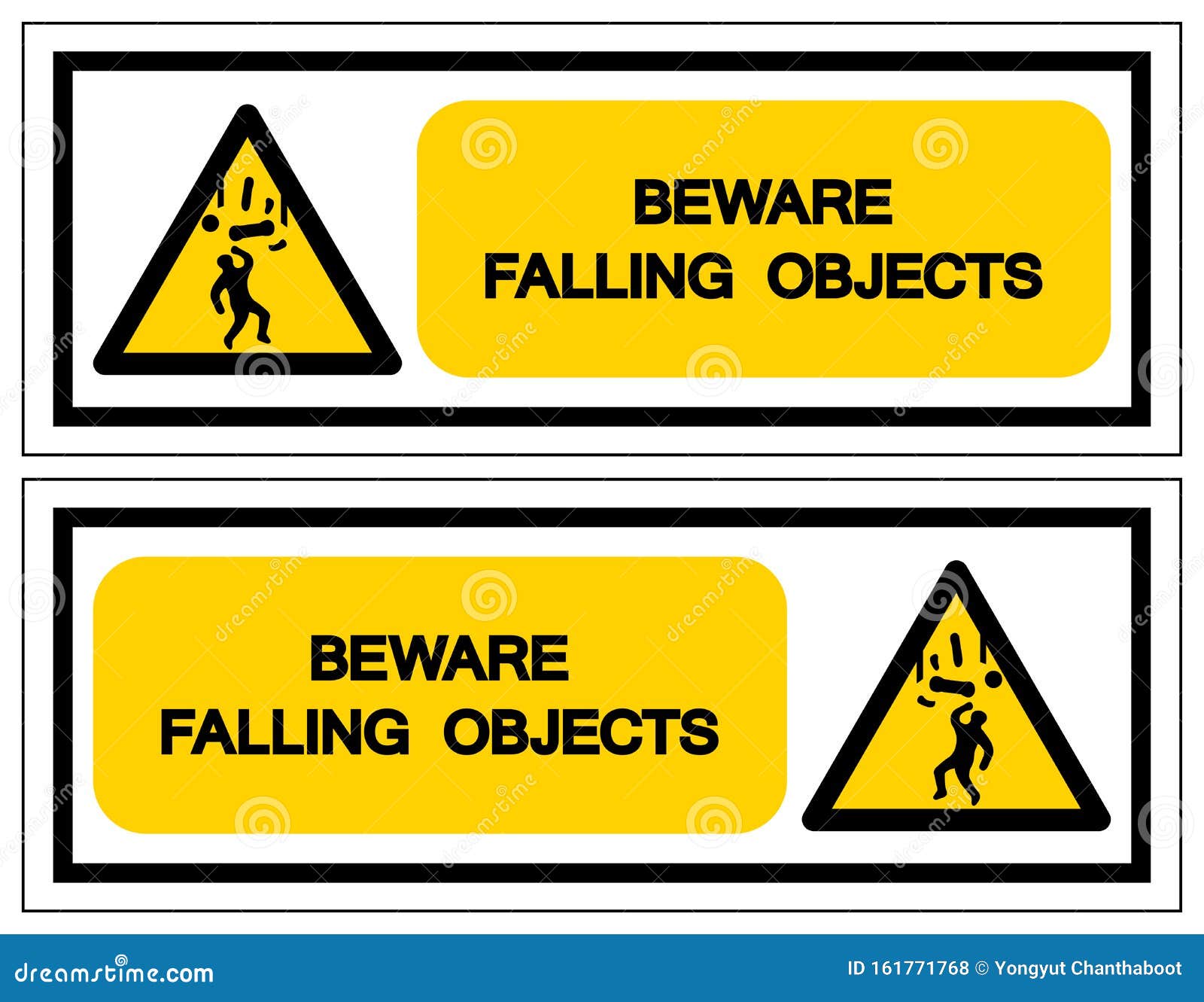 Beware Falling Objects Symbol, Vector Illustration, Isolated On White ...