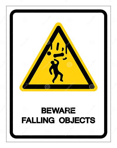 Beware Falling Objects Symbol, Vector Illustration, Isolated on White ...