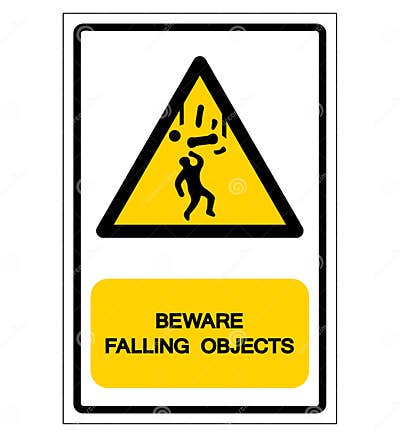 Beware Falling Objects Symbol, Vector Illustration, Isolated on White ...