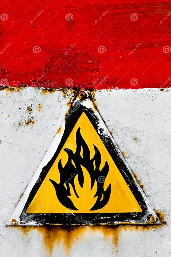 Beware of fire sign stock illustration. Illustration of industrial ...