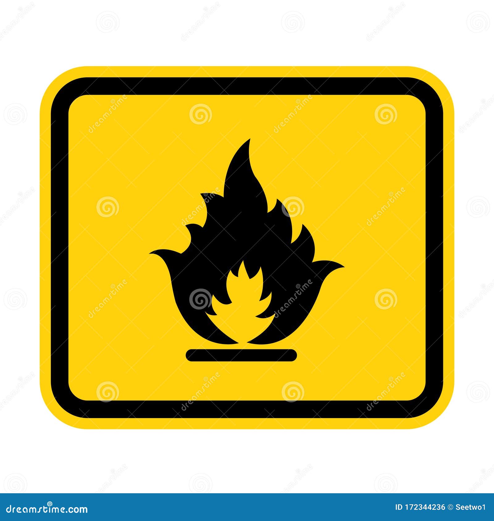 Beware Flammable Gas Symbol, Vector Illustration, Isolate On White ...