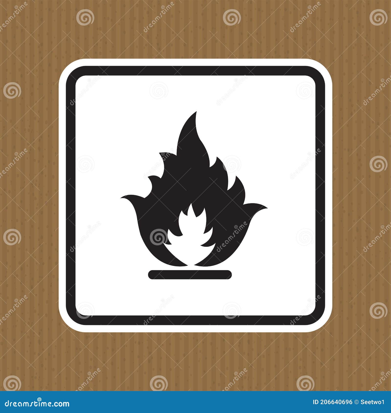 Beware Flammable Gas Symbol Isolate on White Background,Vector ...