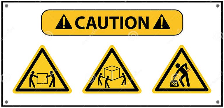Beware of Heavy Objects,Do Not Lift Alone Stock Vector - Illustration ...