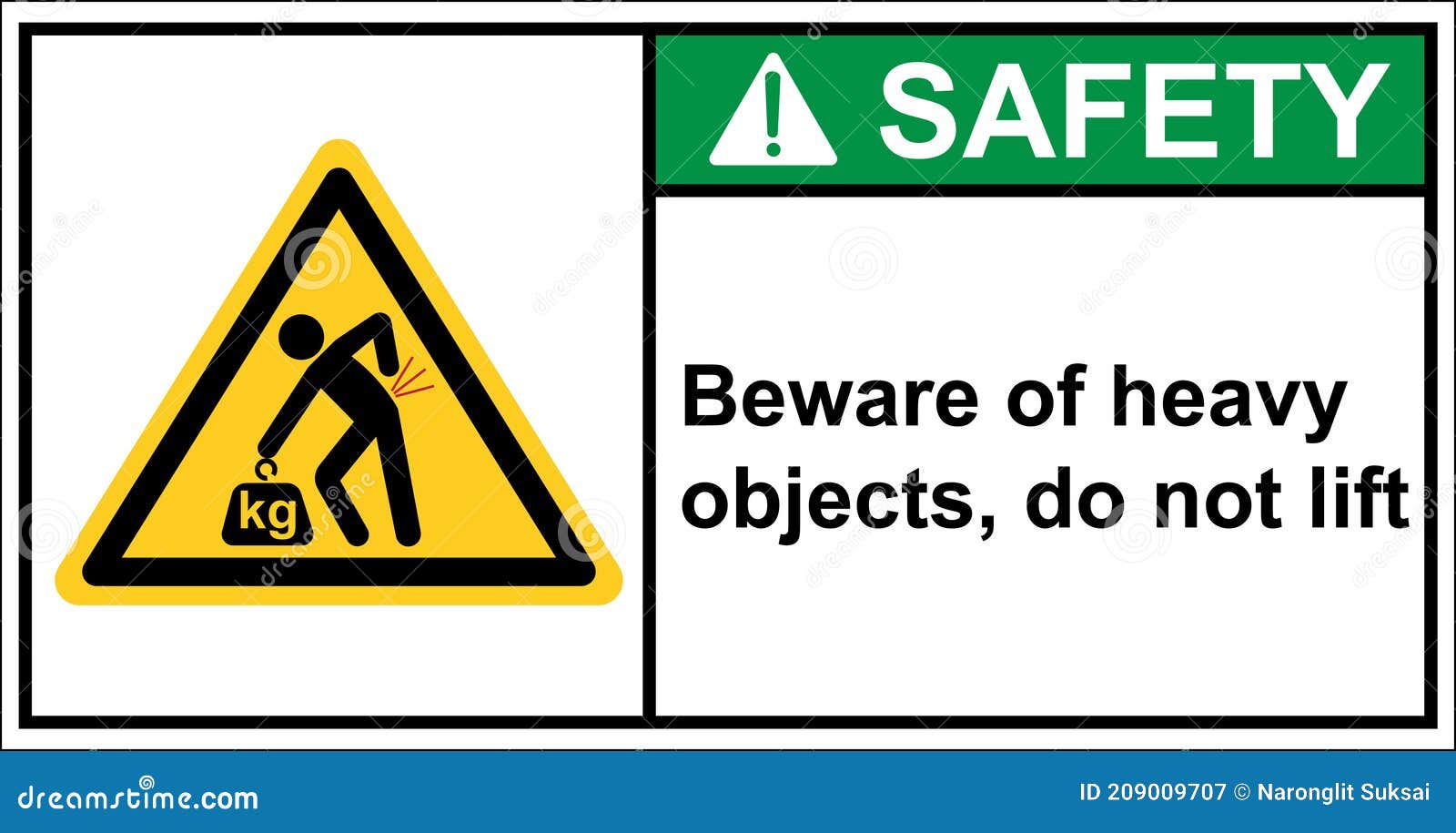Beware of Heavy Objects Do Not Lift Safety Sign Stock Vector ...