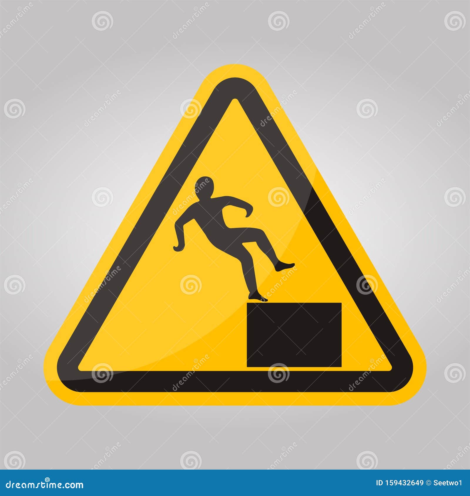 Beware High Level Drop Symbol Sign Isolate on White Background,Vector ...