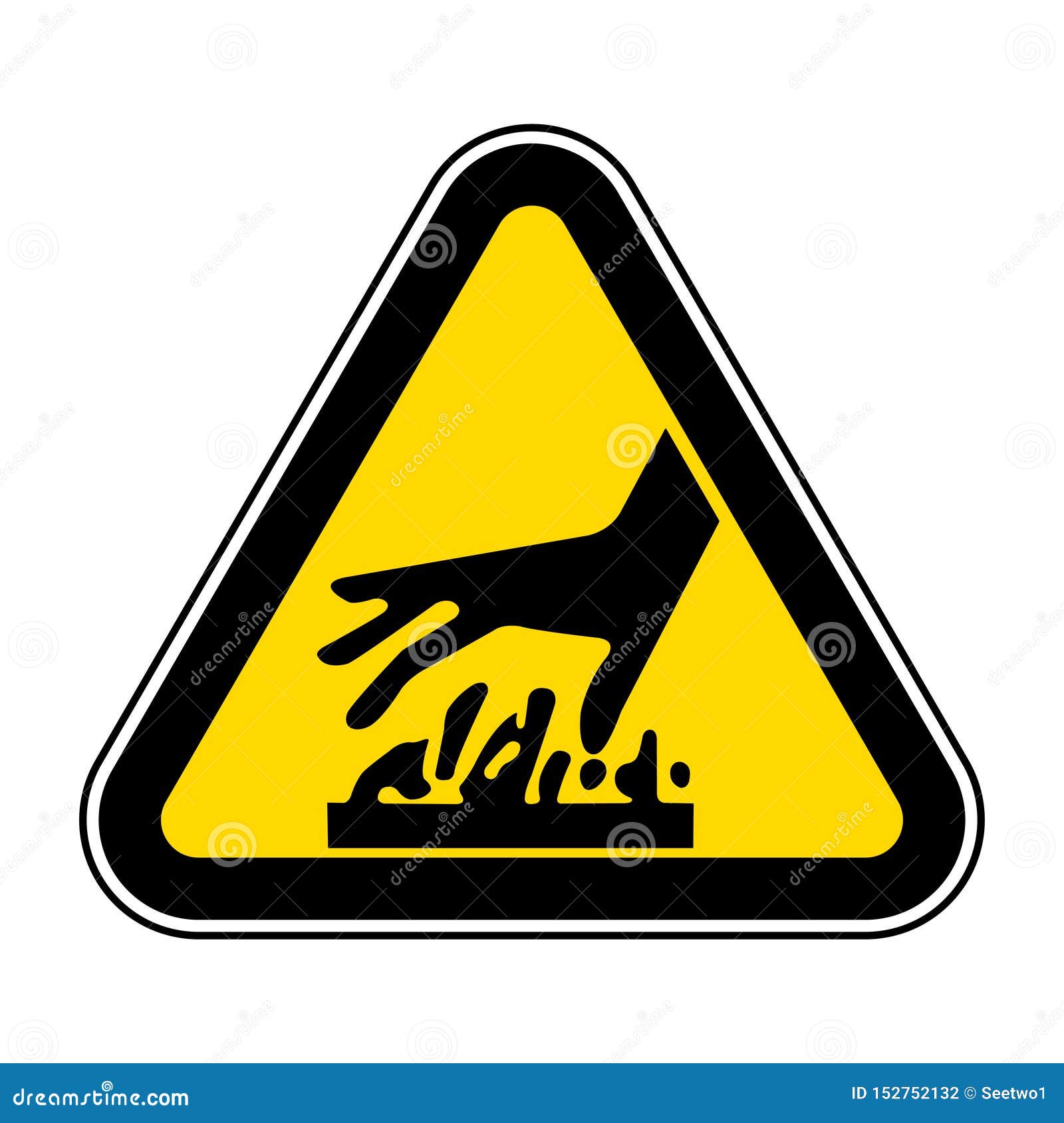 Beware Hot Surface Symbol Isolate on White Background,Vector ...