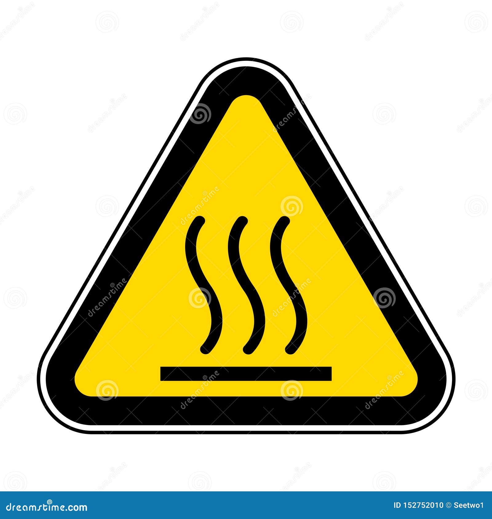 Beware Hot Symbol Sign Isolate on White Background,Vector Illustration ...