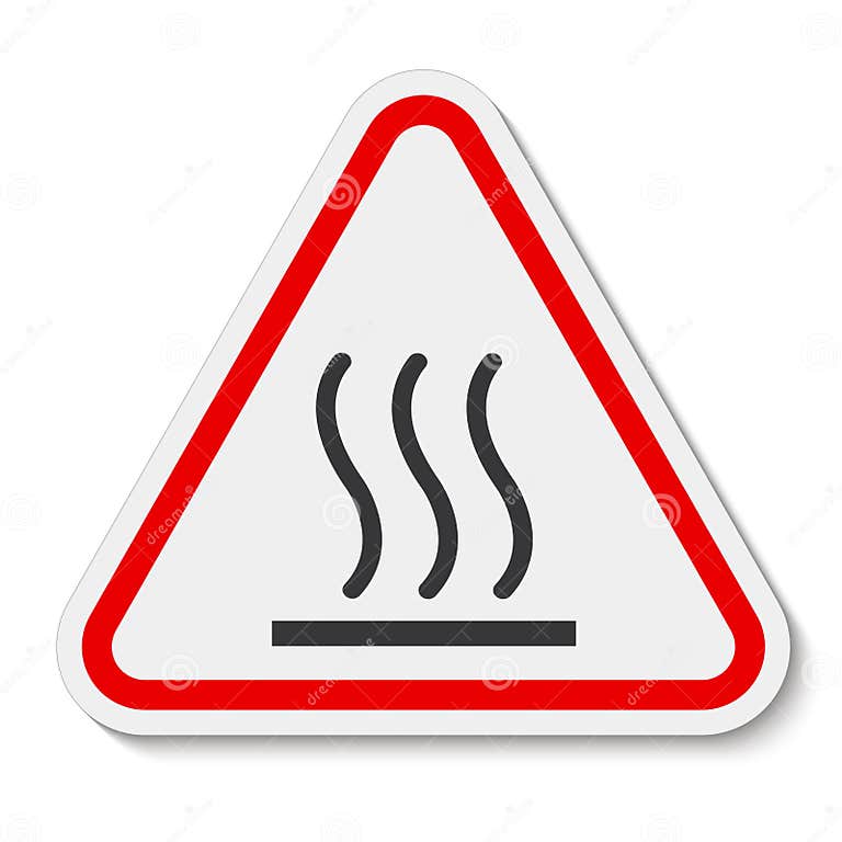 Beware Hot Symbol Sign Isolate on White Background,Vector Illustration ...