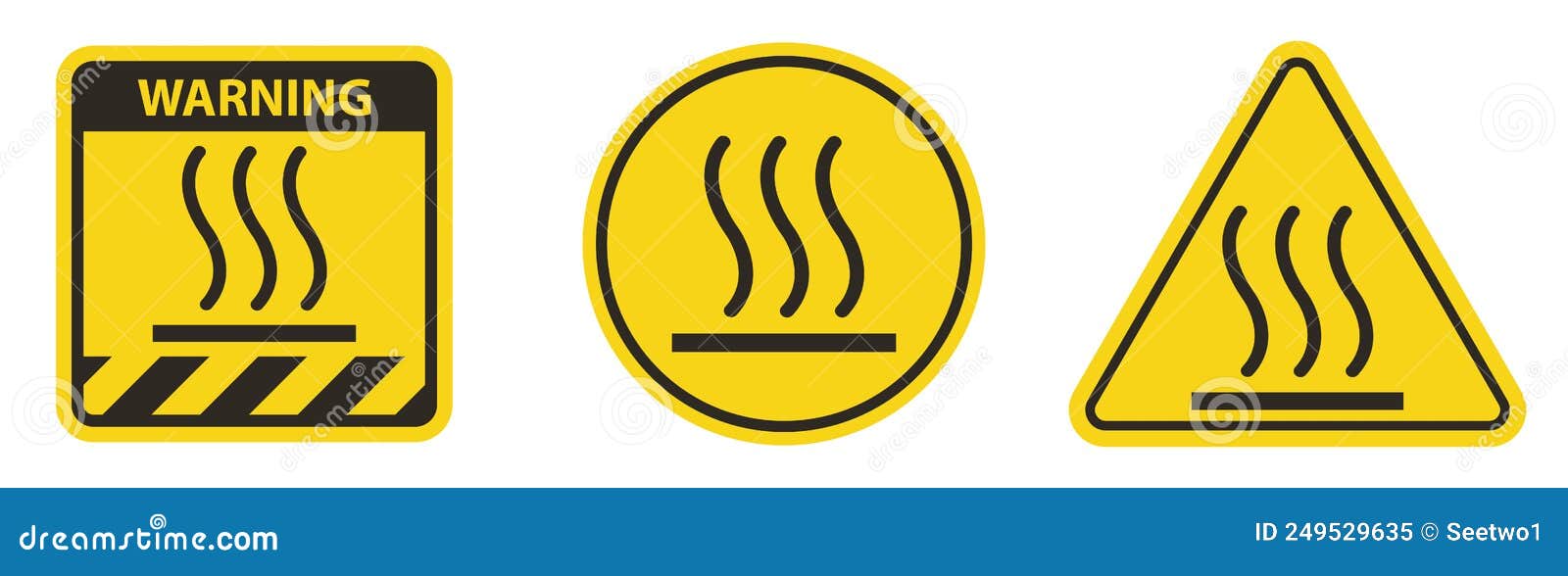 Beware Hot Symbol Sign Isolate on White Background,Vector Illustration ...