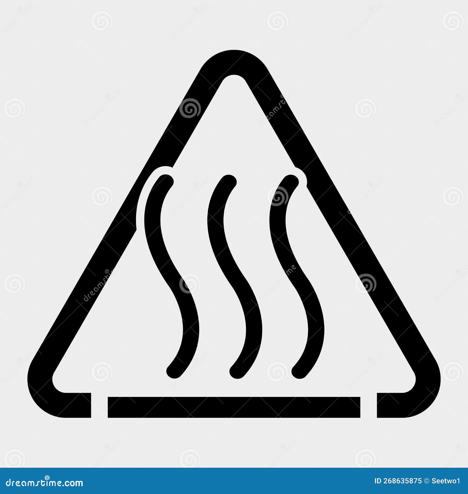 Beware Hot Symbol Sign Isolate on White Background,Vector Illustration ...
