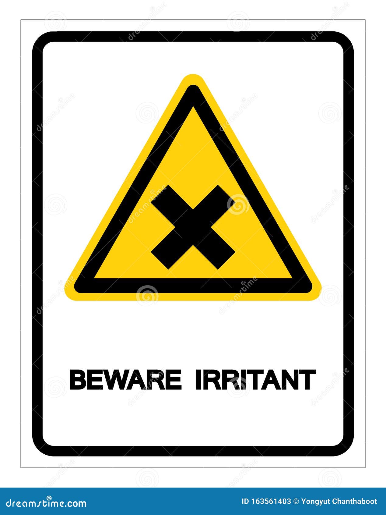 Beware Irritant Symbol Sign, Vector Illustration, Isolate on White ...