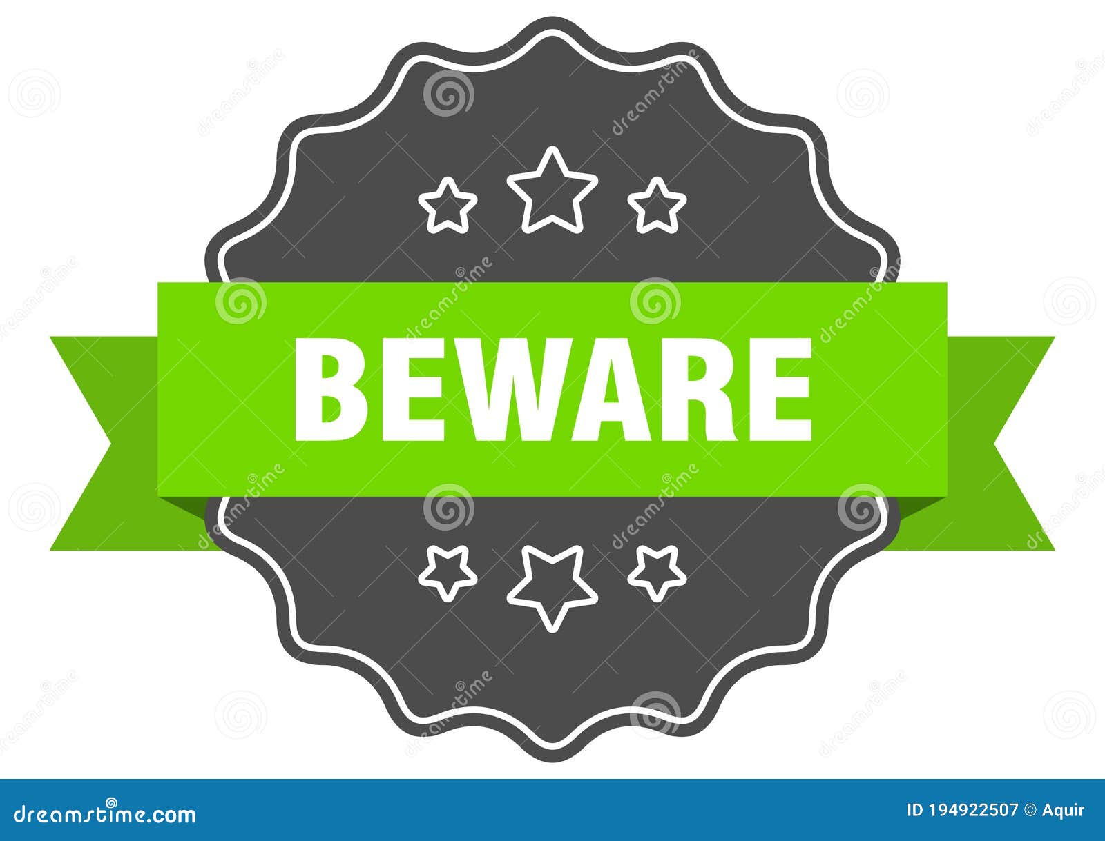 Beware Label. Beware Isolated Seal. Sticker. Sign Stock Vector ...