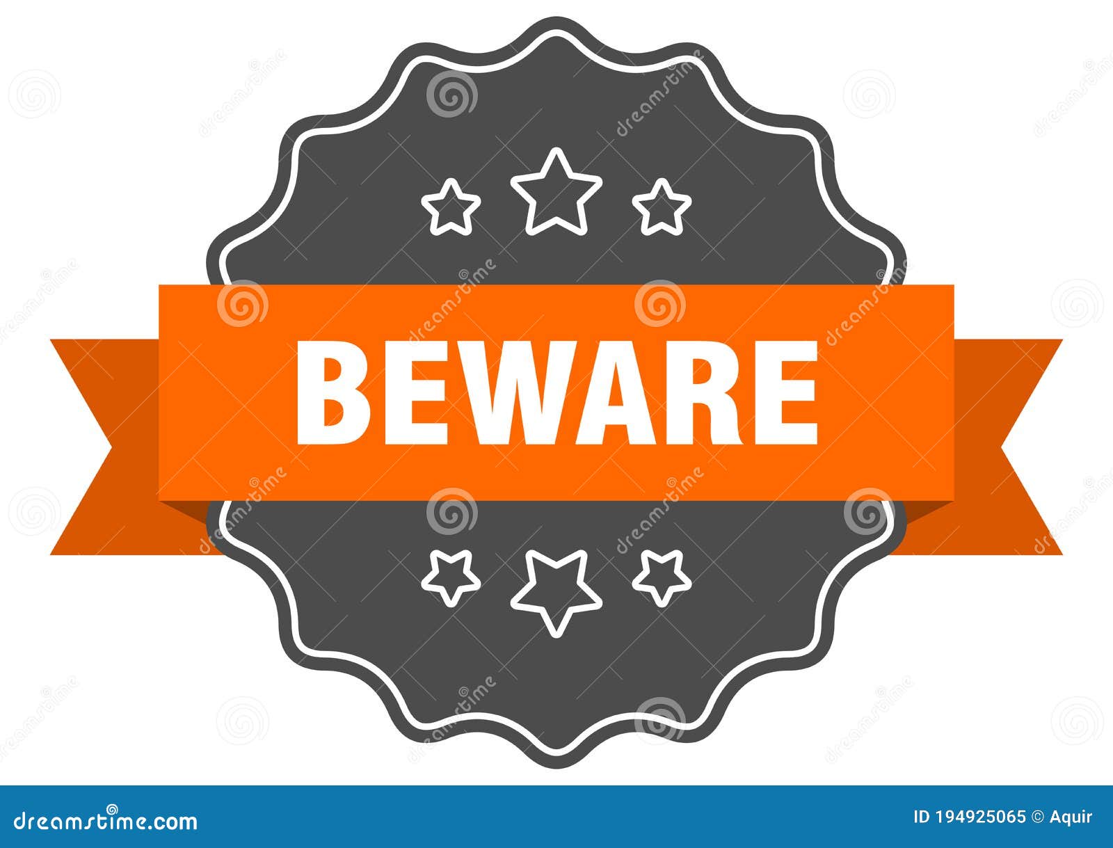 Beware Label. Beware Isolated Seal. Sticker. Sign Stock Vector ...