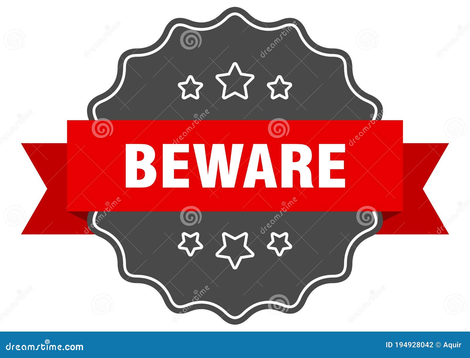 Beware Label. Beware Isolated Seal. Sticker. Sign Stock Vector ...