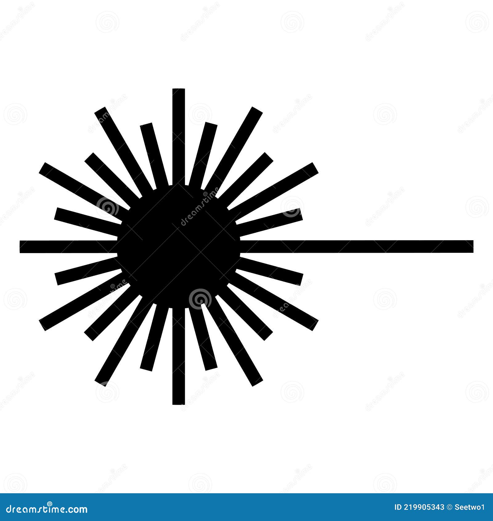 Beware Laser Beam Symbol Sign,Vector Illustration, Isolated On White ...