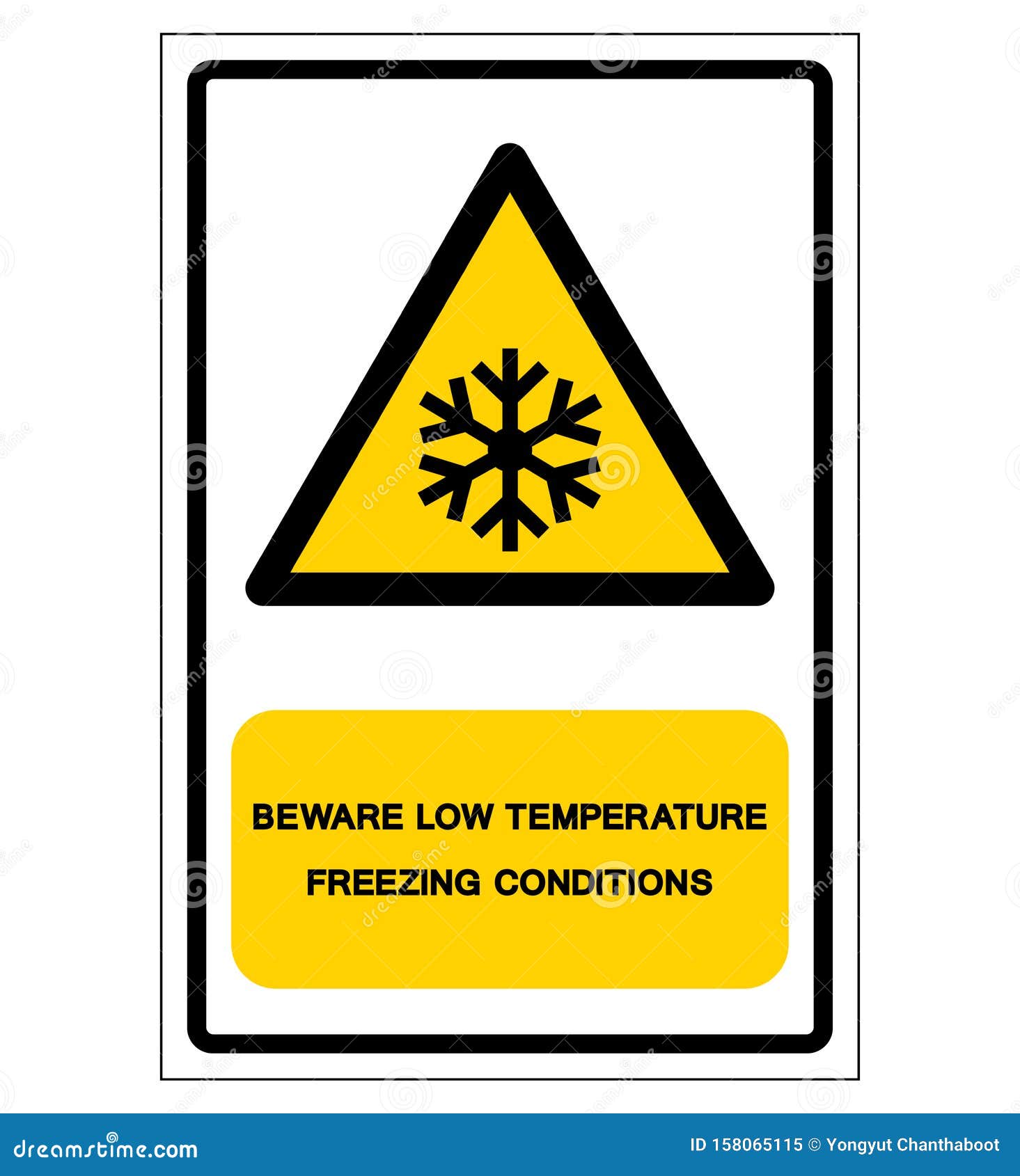 Beware Low Temperature Freezing Conditions Symbol, Vector Illustration ...