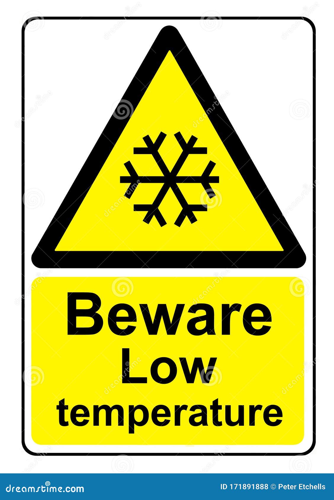 Beware Low Temperature Sign Stock Vector - Illustration of compulsory ...