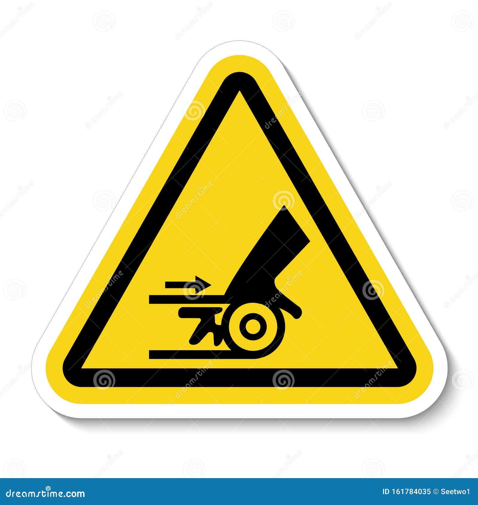 Beware Moving Machinery Symbol Sign Isolate on White Background,Vector ...