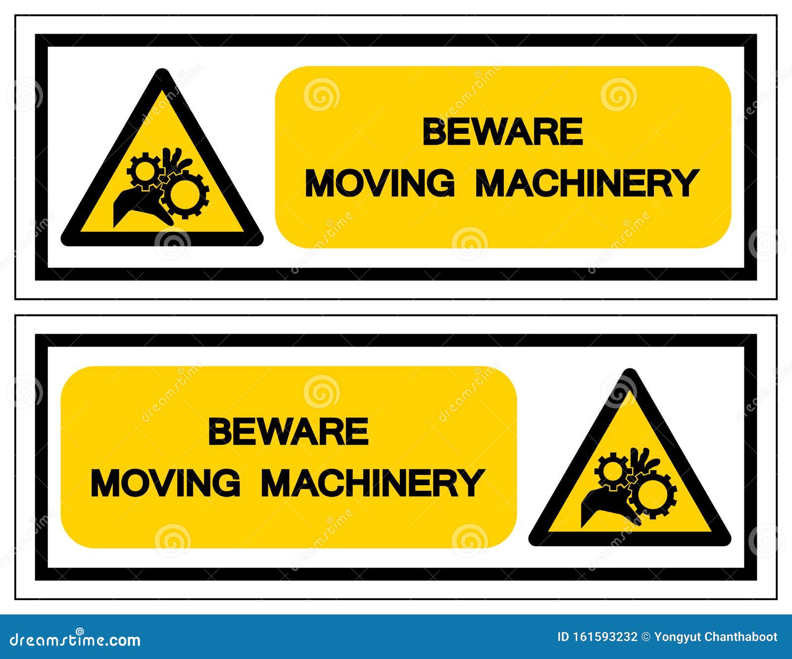 Beware Moving Machinery Symbol Signage,Vector Illustration, Isolate on ... Beware Moving Machinery Symbol Signage,Vector Illustration, Isolate on ...