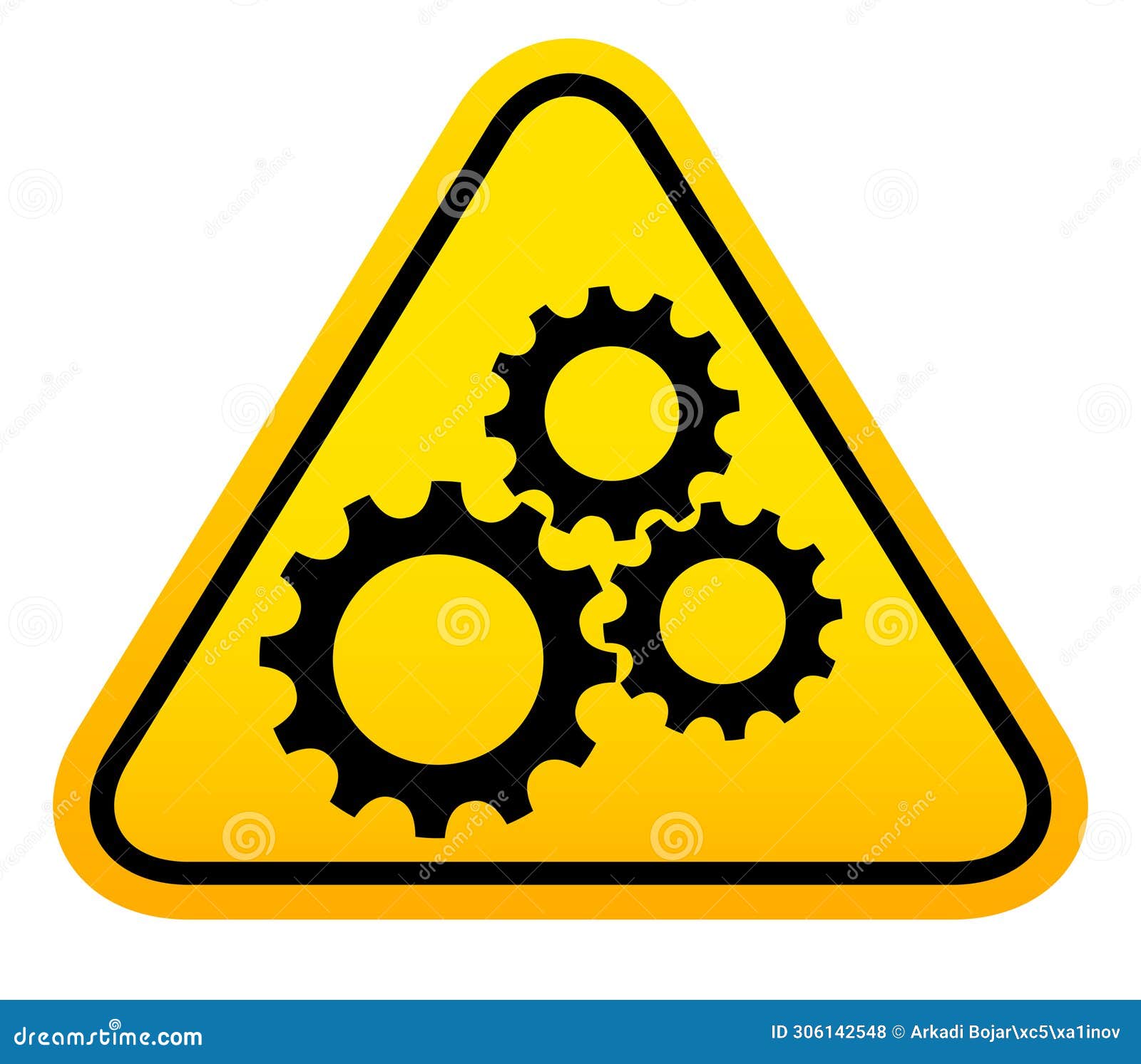 Beware Of Rotating Saw Blade, Work Safety Sign Vector Illustration ...