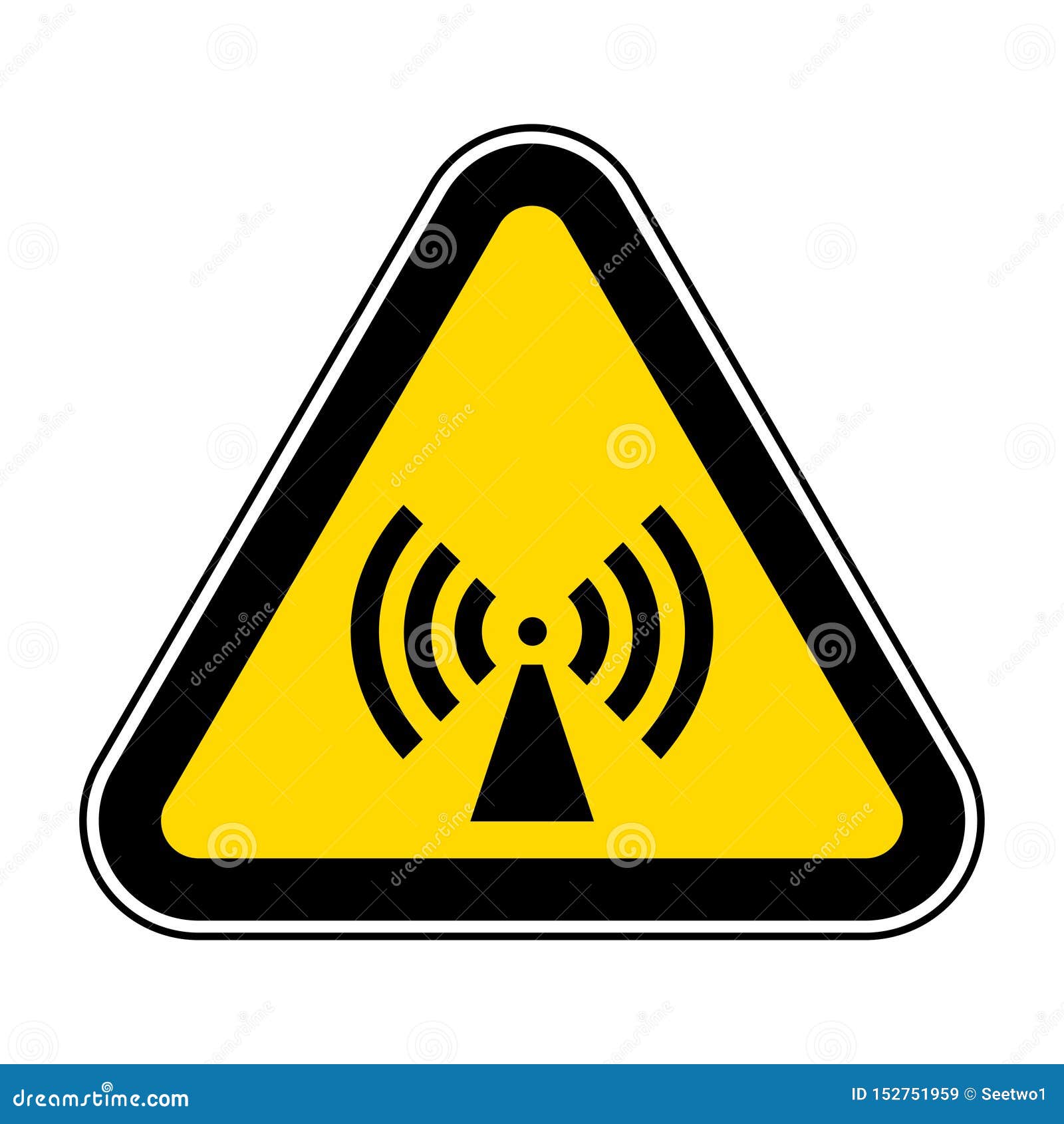 Beware Non-Ionizing Radiation Symbol Sign Vector Illustration ...