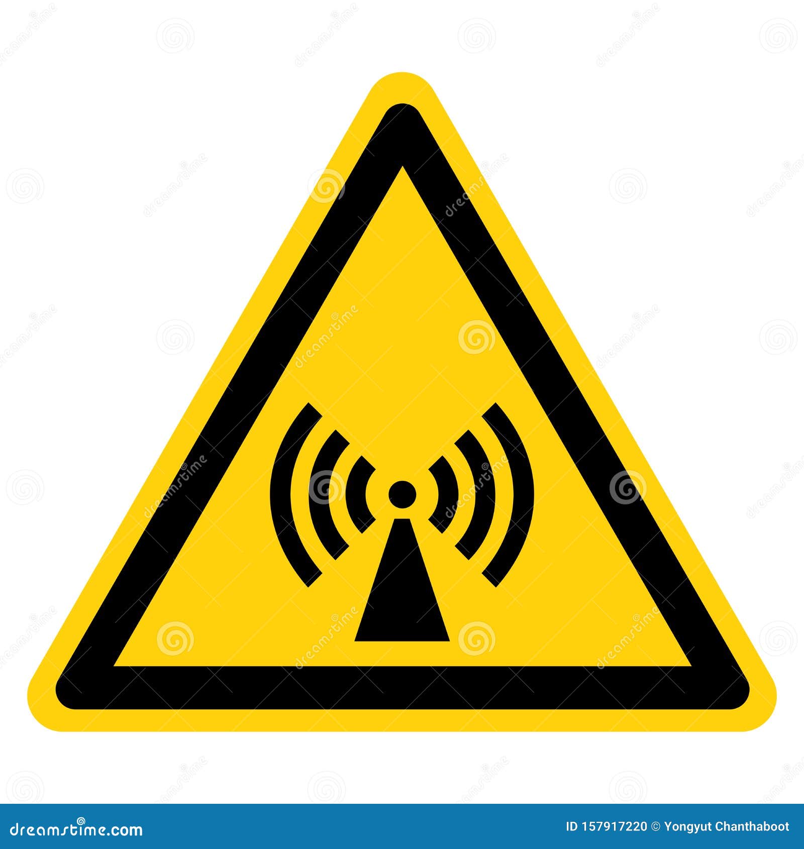 Beware Non-Ionizing Radiation Symbol, Vector Illustration, Isolate on ...