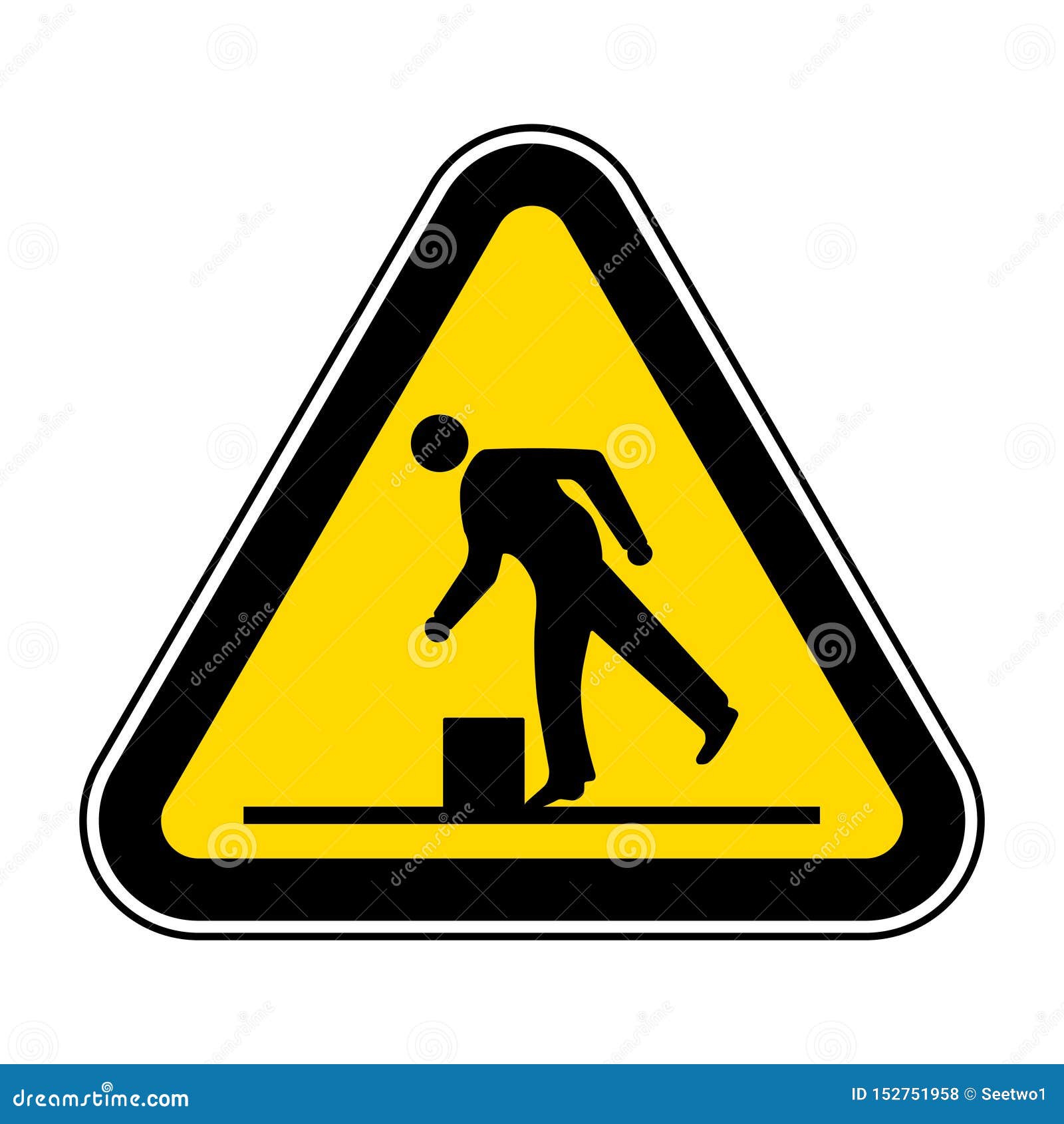 Beware Obstacles Symbol Isolate on White Background,Vector Illustration ...