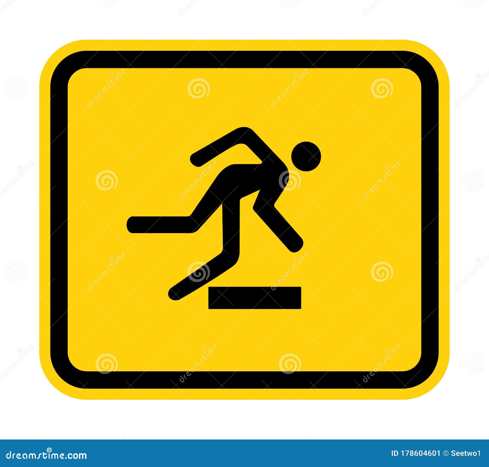 Beware Obstacles Symbol Sign Isolate On White Background,Vector ...