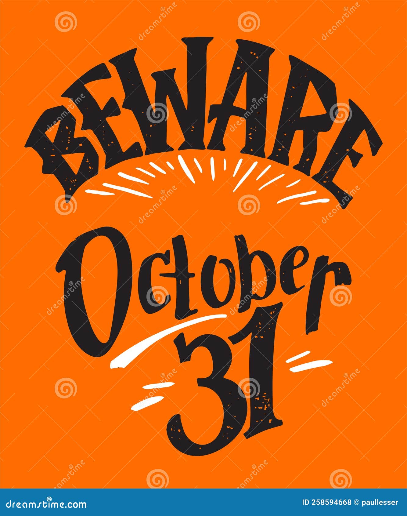 Beware October 31. Halloween Party Vector Illustration Stock Vector ...
