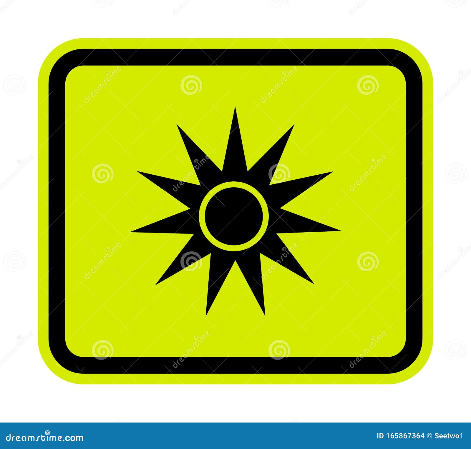Beware Optical Radiation Symbol Isolate On White Background,Vector ...