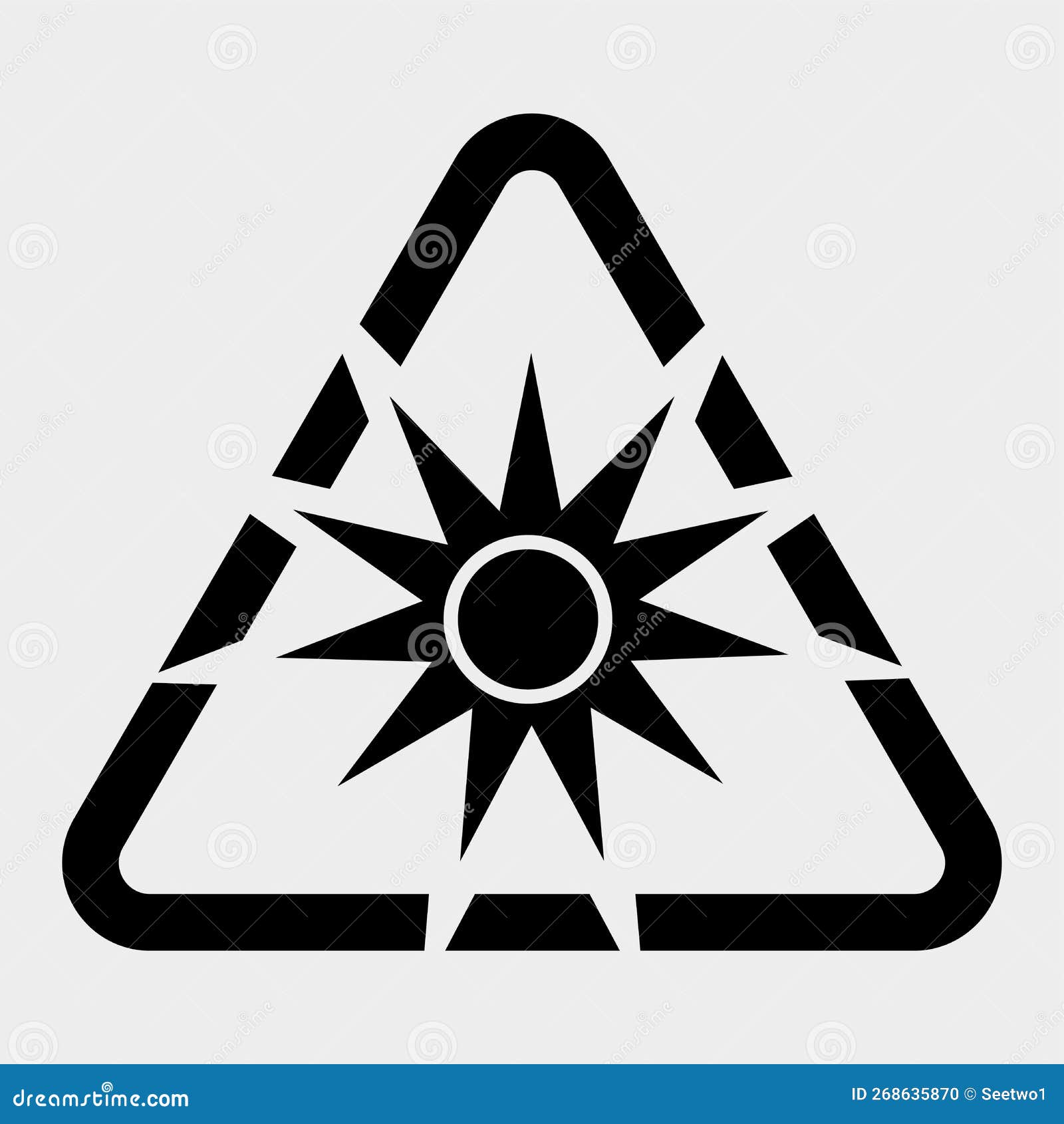 Beware Optical Radiation Symbol ,Vector Illustration, Isolate On White ...