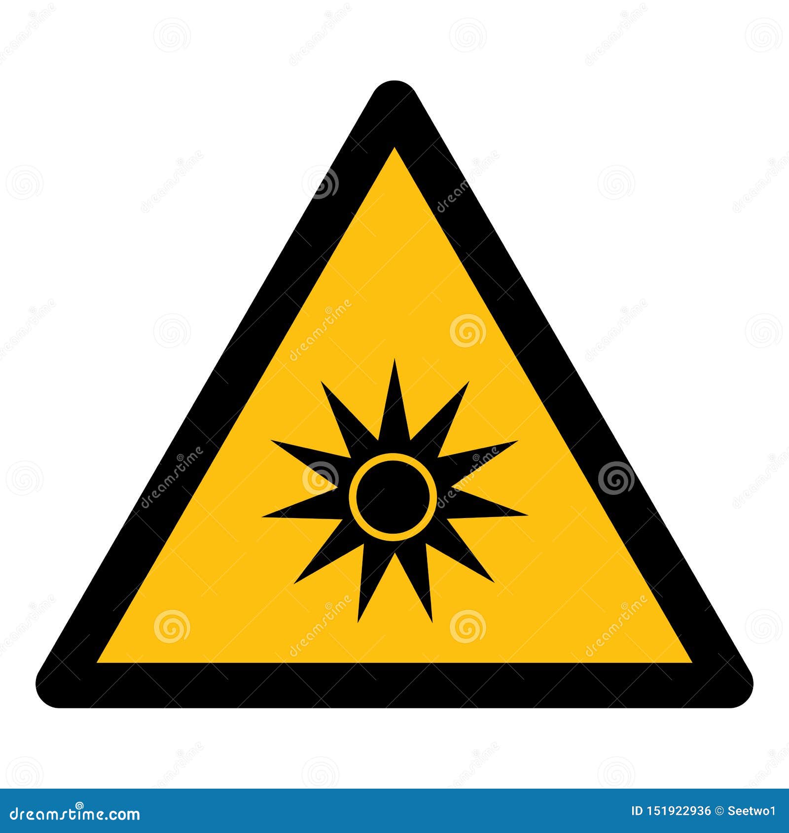 Optical Radiation Hazard Caution Safety Danger Warning Text Sign ...