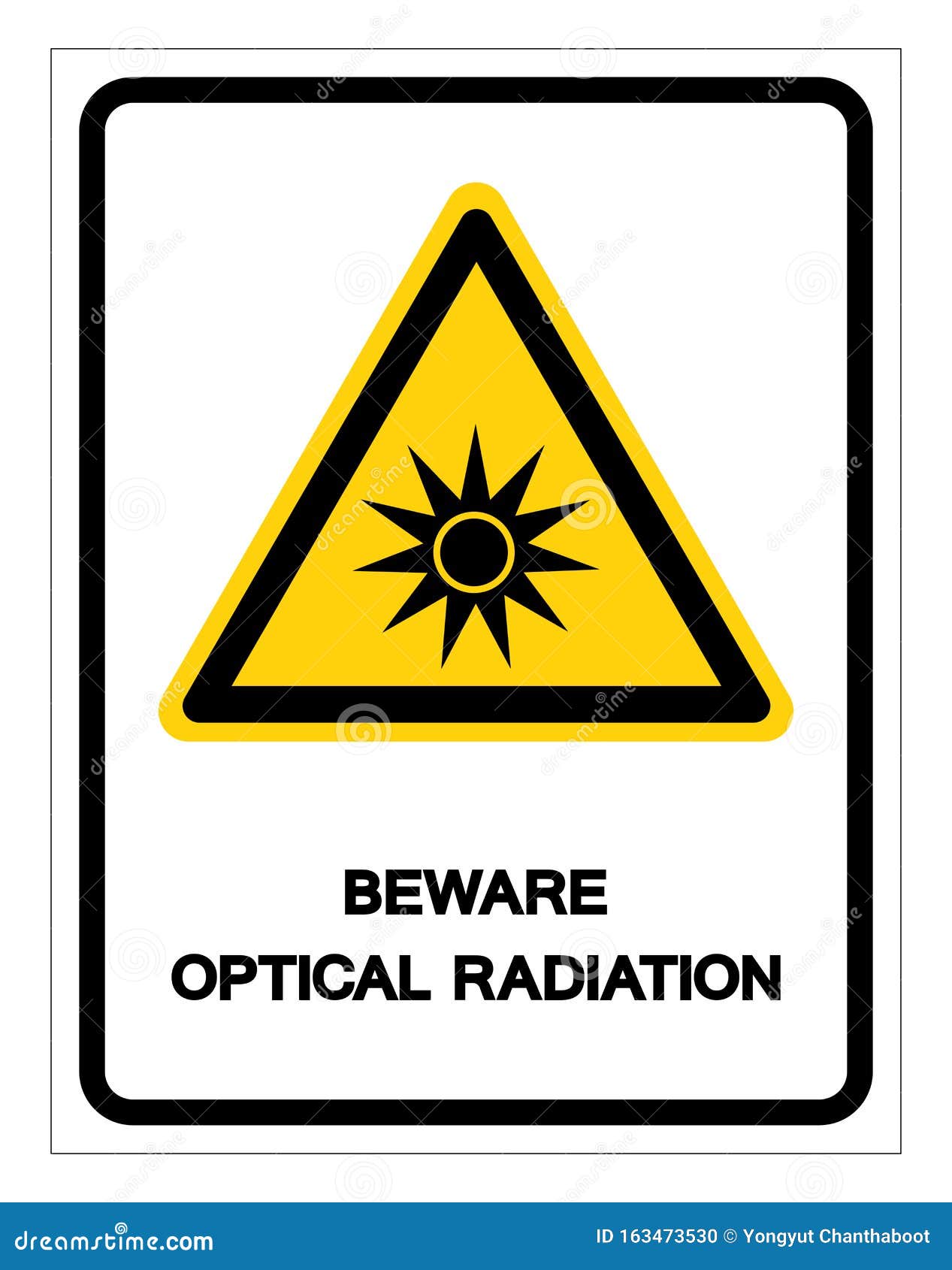 Beware Optical Radiation Symbol ,Vector Illustration, Isolate On White ...