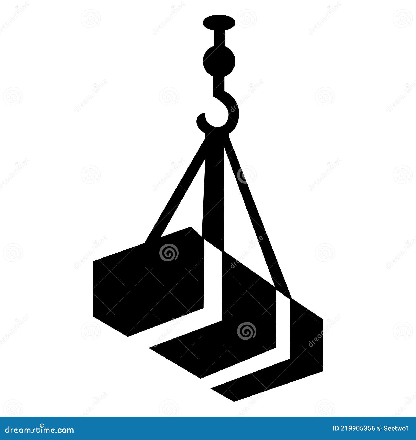Beware Overhead Load Symbol, Vector Illustration, Isolated On White ...