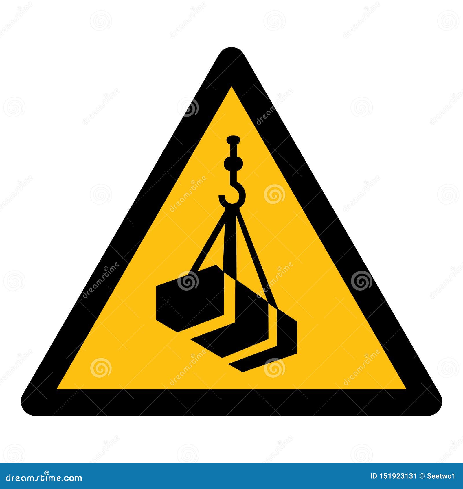 Beware Overhead Load Symbol Isolate on White Background,Vector ... Beware Overhead Load Symbol Isolate on White Background,Vector ...