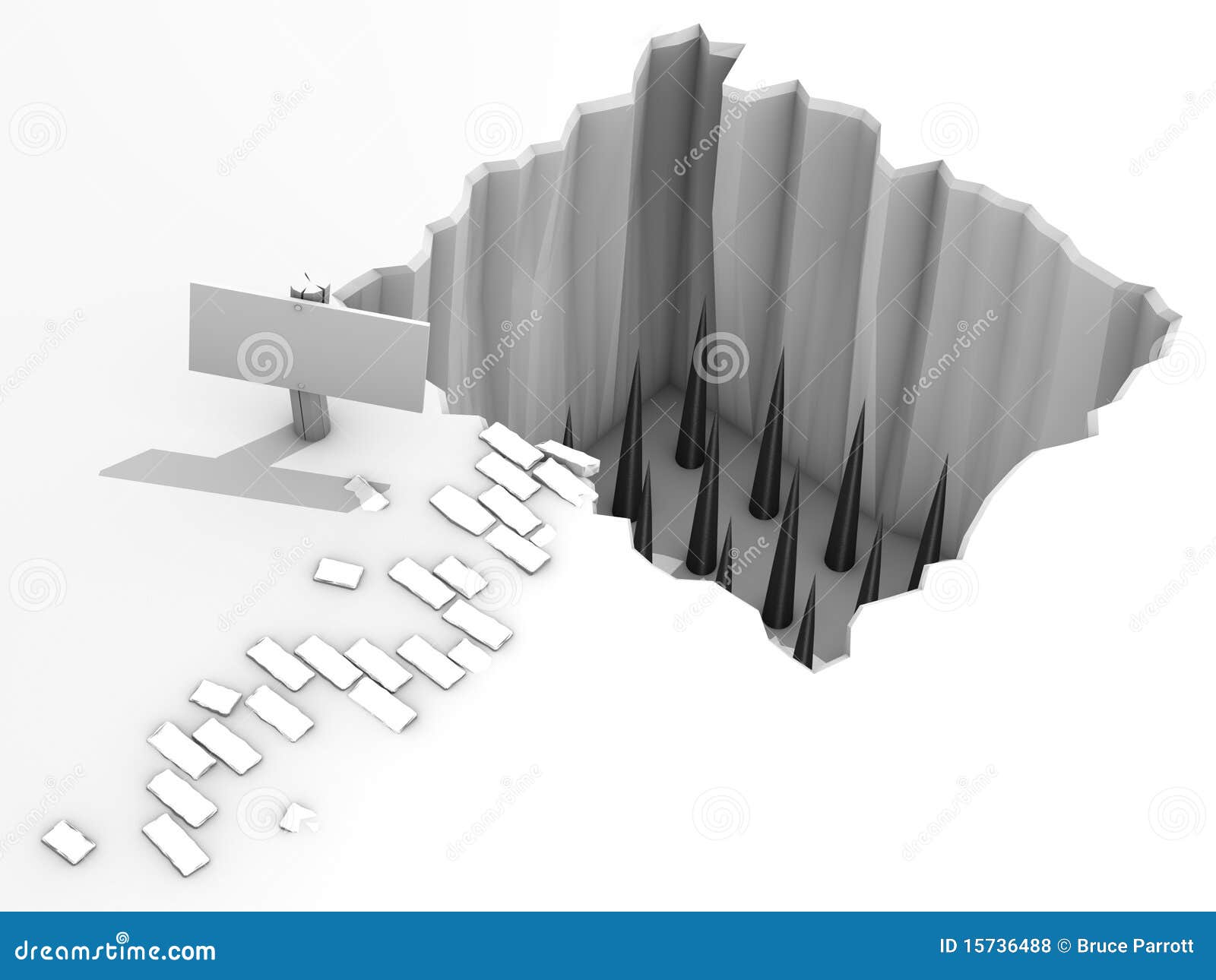 Beware the pitfalls stock illustration. Illustration of misleading ...