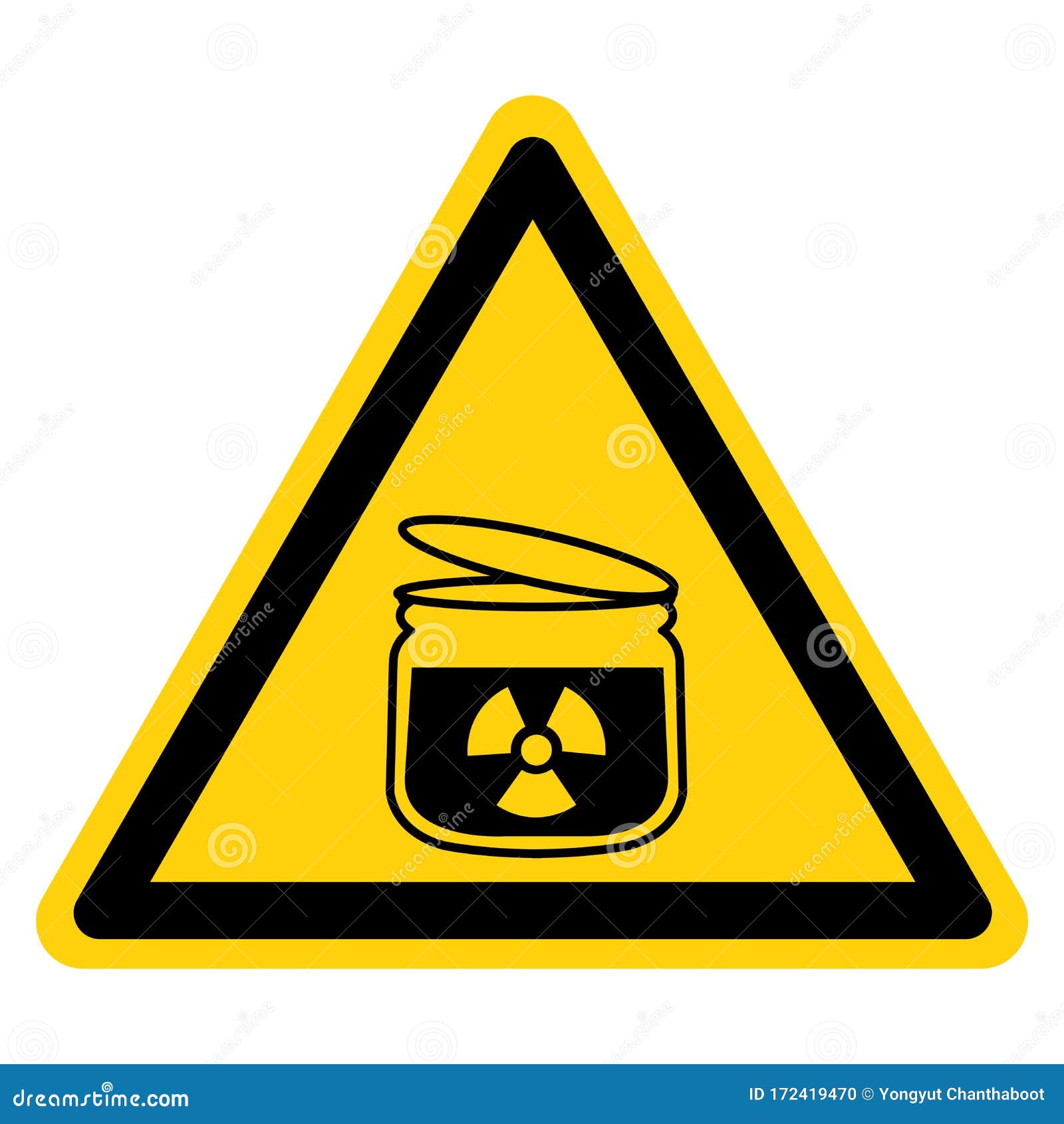 Beware Radiation Symbol Sign ,Vector Illustration, Isolate on White ...